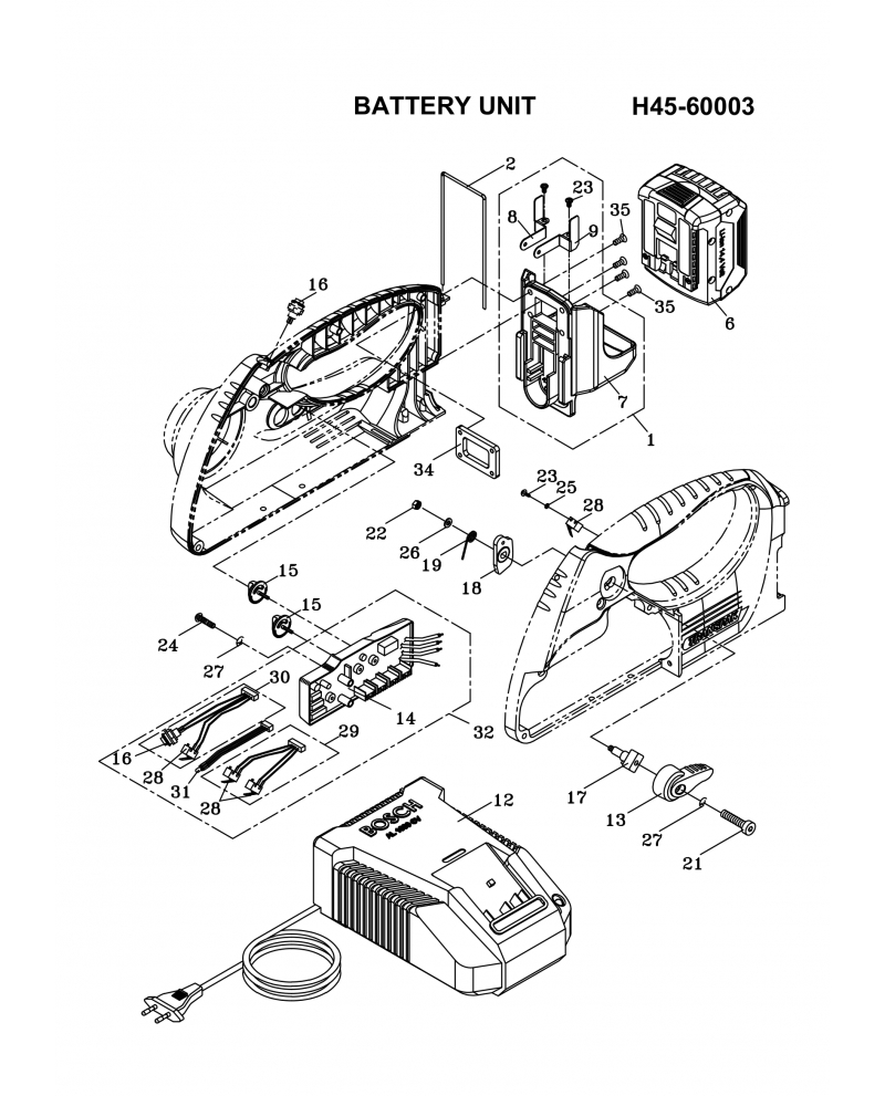 H45-60003 Battery Unit (For 110V) - Hallbrookcomponents.com
