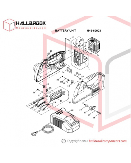 H45-60003 Battery Unit (For 110V) - Hallbrookcomponents.com